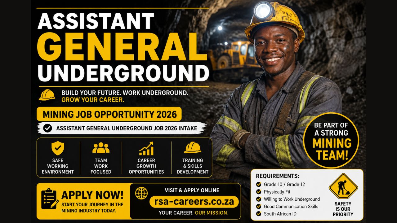 Assistant General Underground Job 2026 Intake – Gold One Mine Careers ...